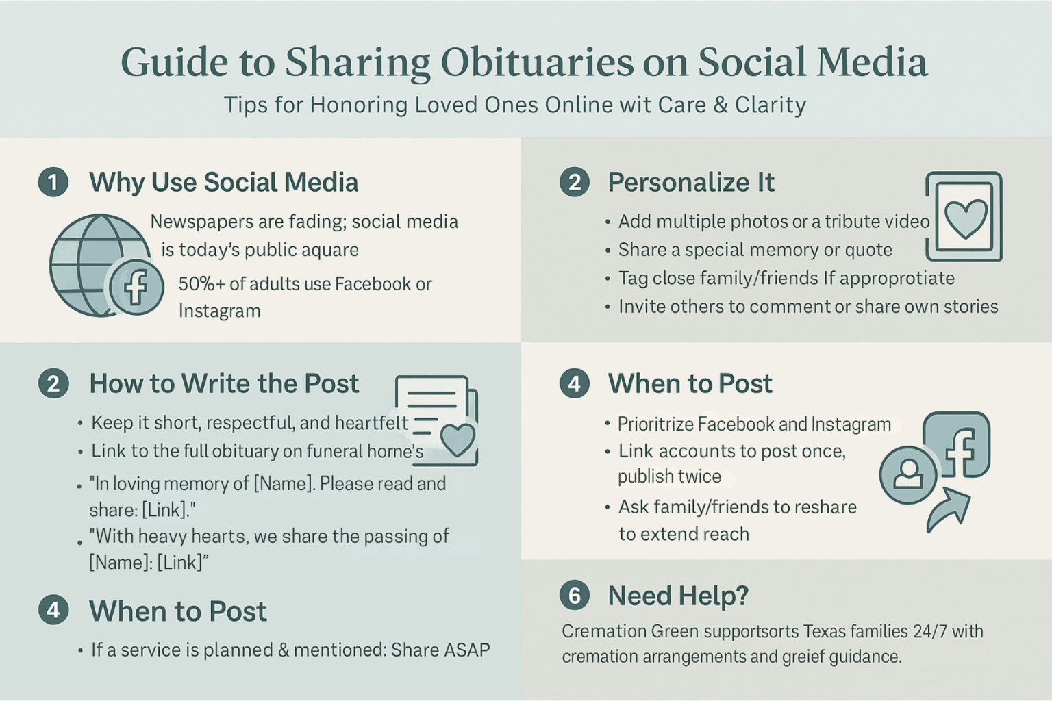 Guide For Sharing Obituaries On Social Media